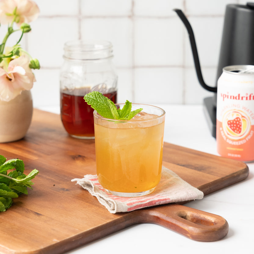 Minty Peach Tea Mocktail | Spindrift